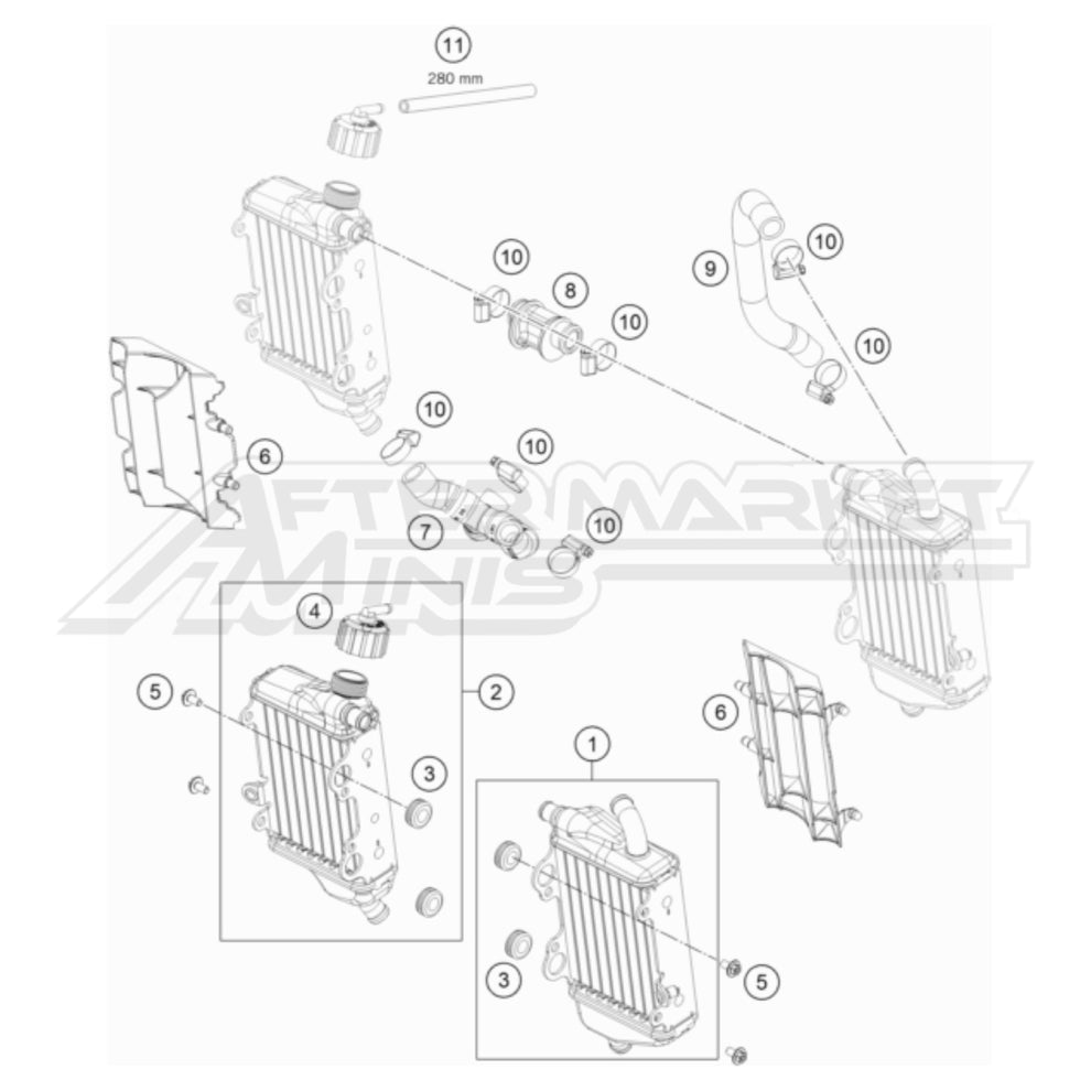 Gas Gas MC 65 Cooling System 2021-2023 – Aftermarket Minis